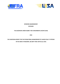 Working arrangement between FRA and eu-LISA | eu-LISA