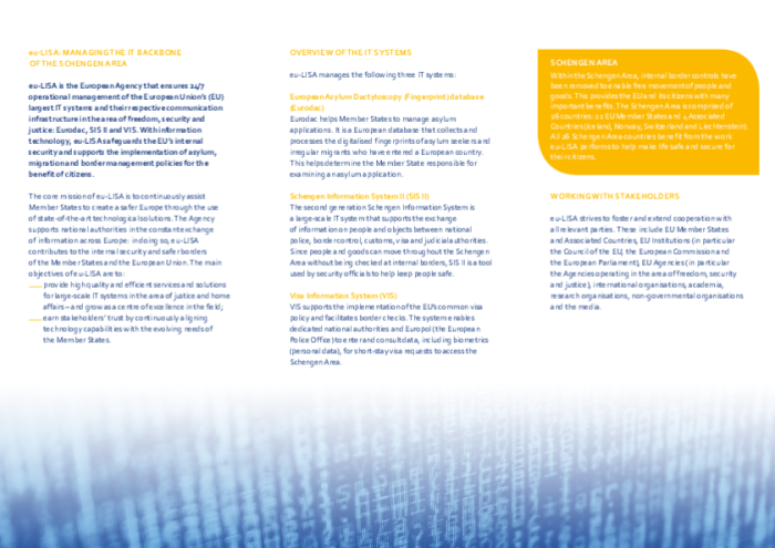 eu-LISA Information Leaflet 2016 | eu-LISA